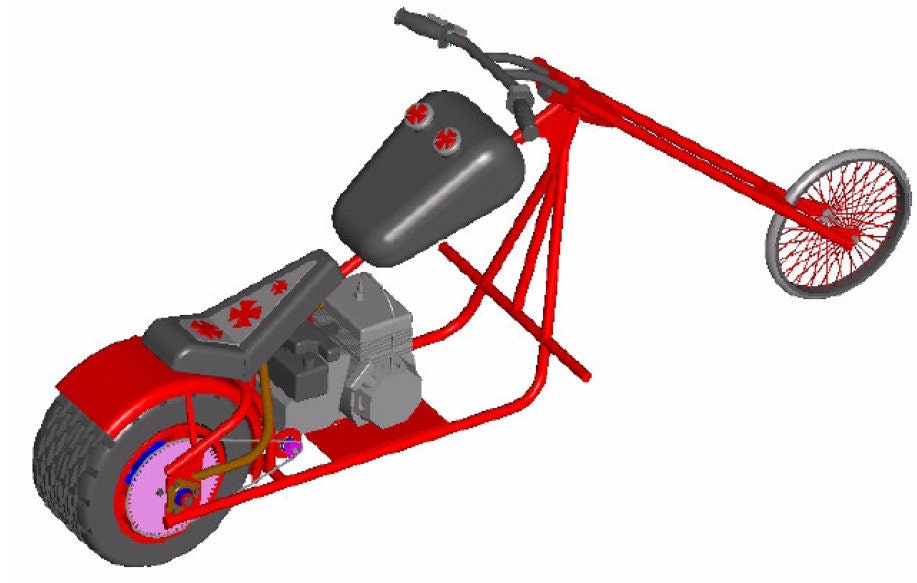 Mini Chopper Bike Plans: CAD Designed, 6 Build Models (digital Download ...