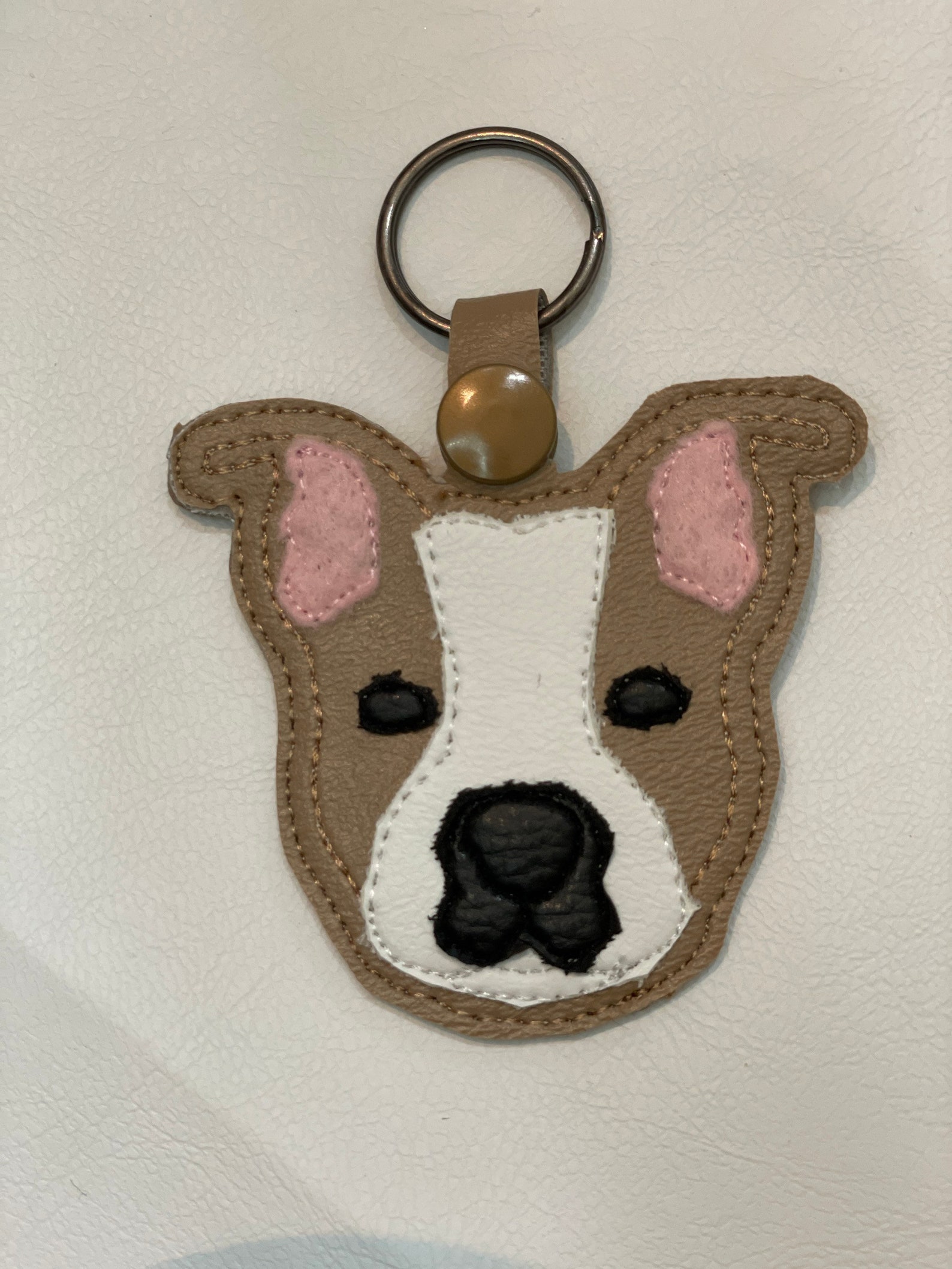 Pitbull Layered Key Fob - Etsy