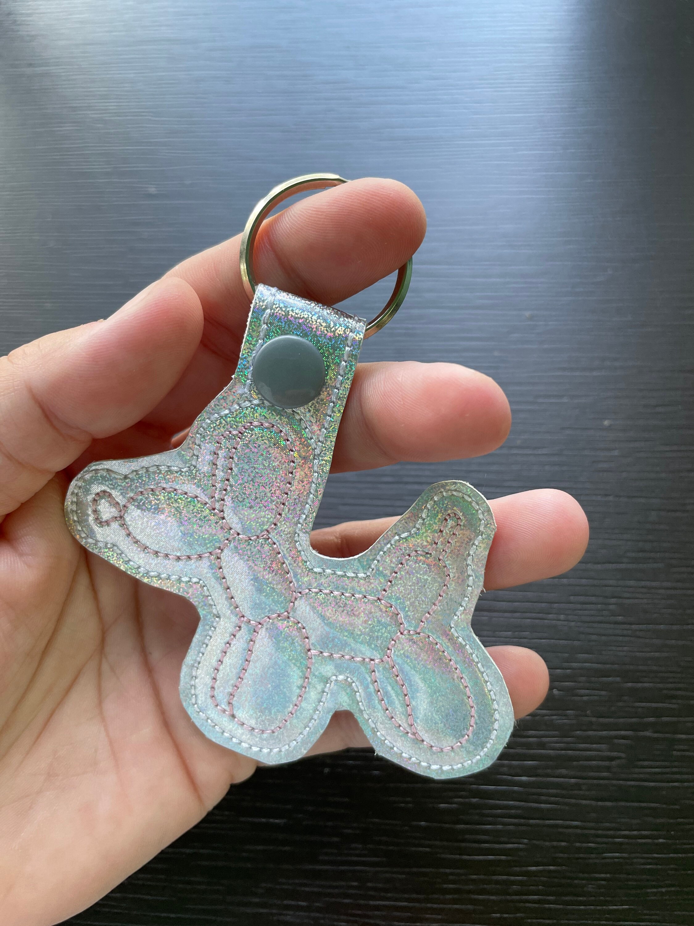 Balloon Dog holographic Key Fob - Etsy