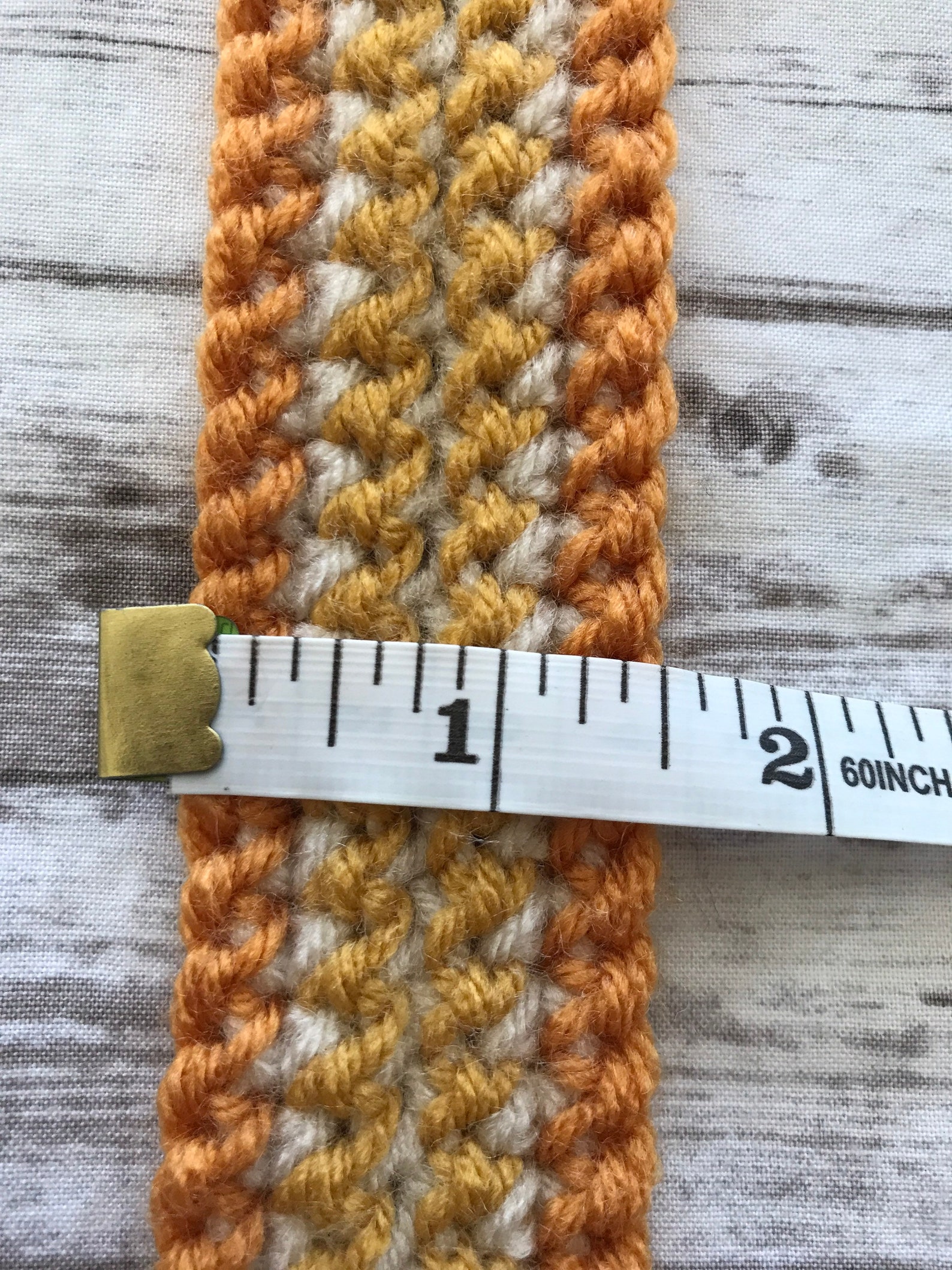 Orange and Cream Crocheted Belt - Etsy
