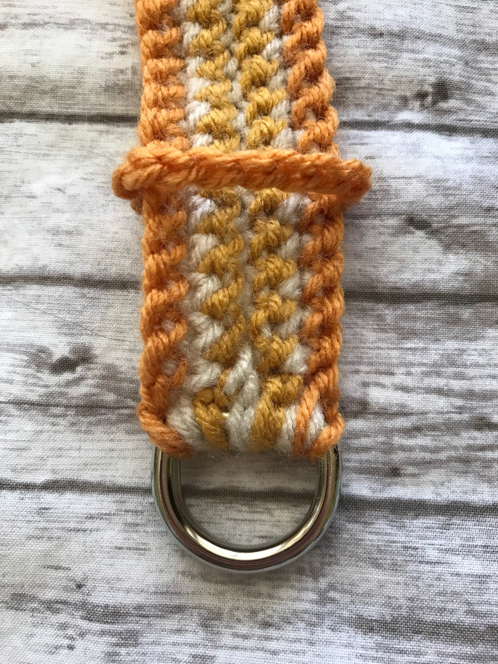 Orange and Cream Crocheted Belt - Etsy