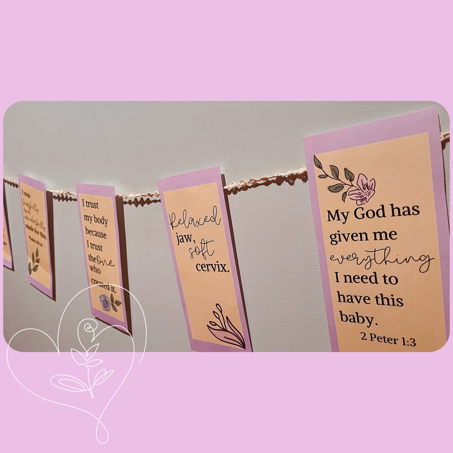Printable Christian Birth Affirmation Banner | Christian Birth ...