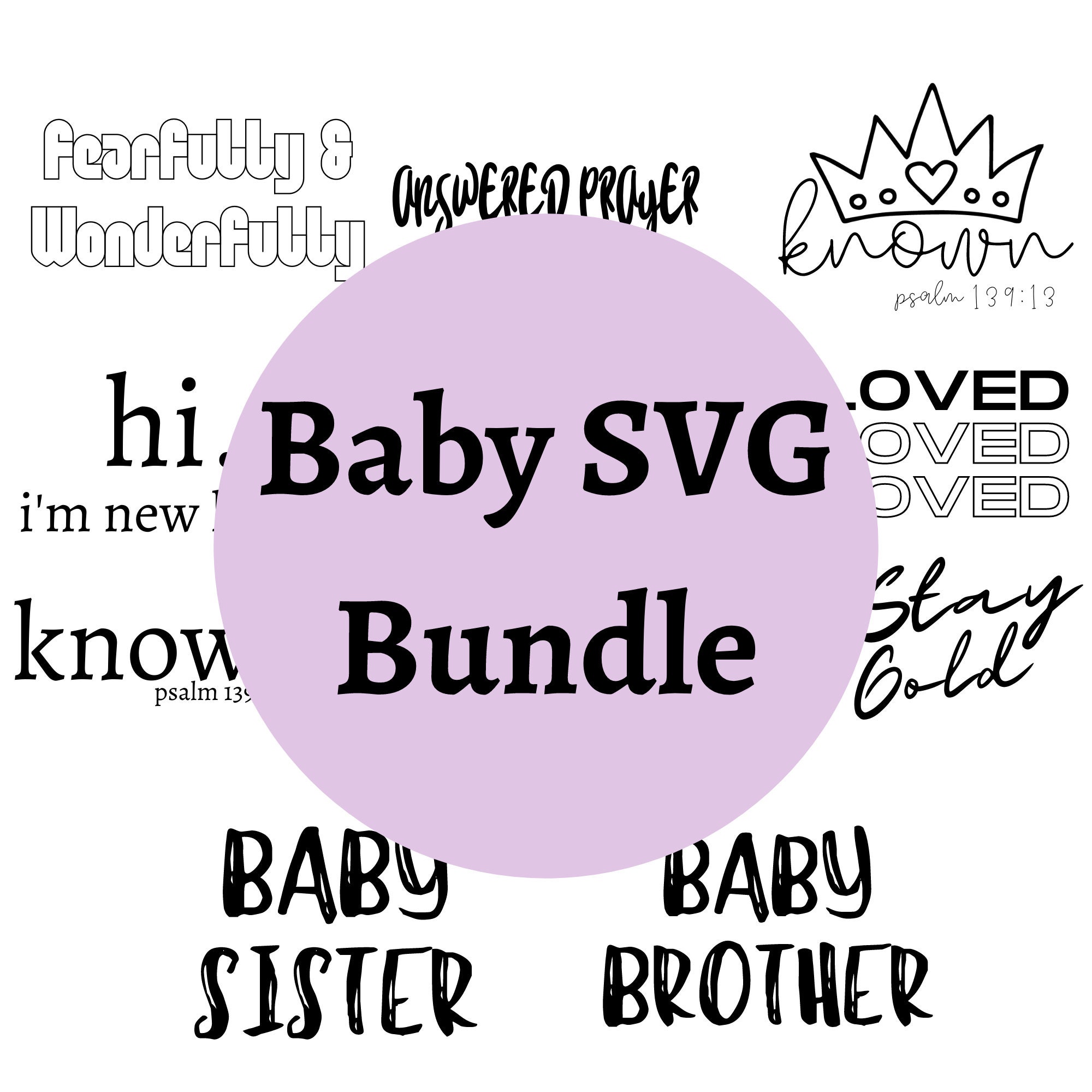 Baby Onesie SVG Bundle | Newborn SVG Bundle | Christian SVG Onesie ...