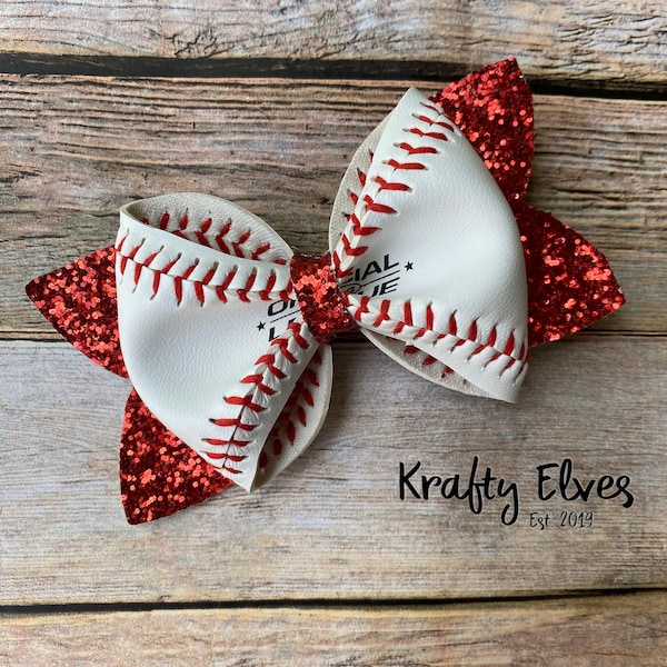 Baseball Hair Bows - Etsy