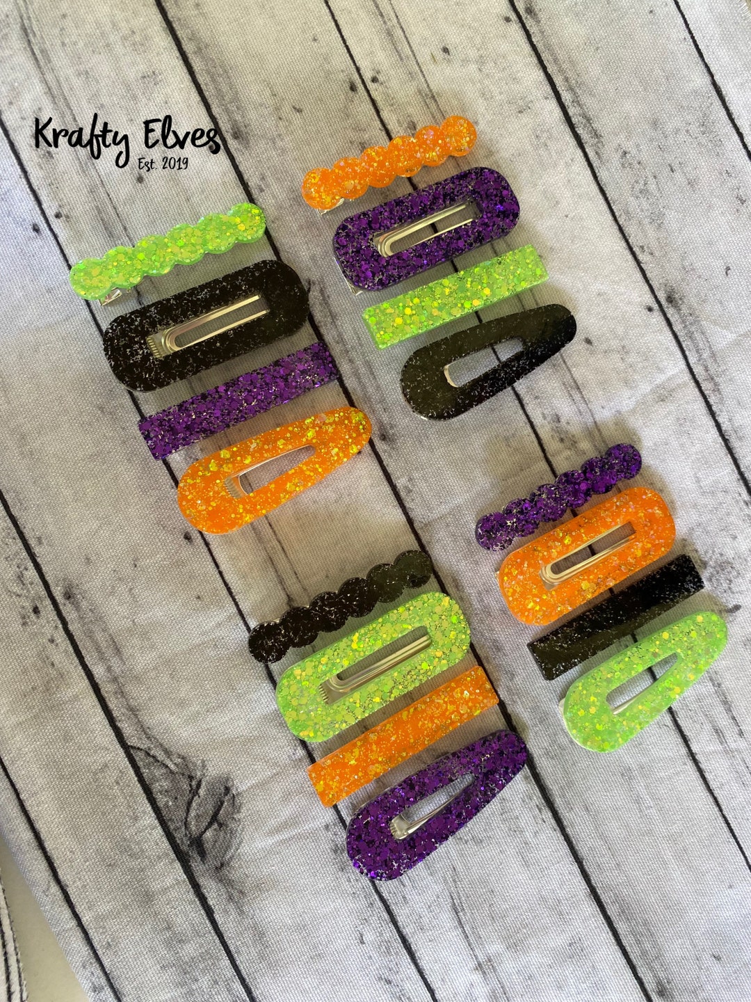 Halloween Hair Clips, Hair Clips Sets, Chucky Glitter Hair Clips, Resin ...