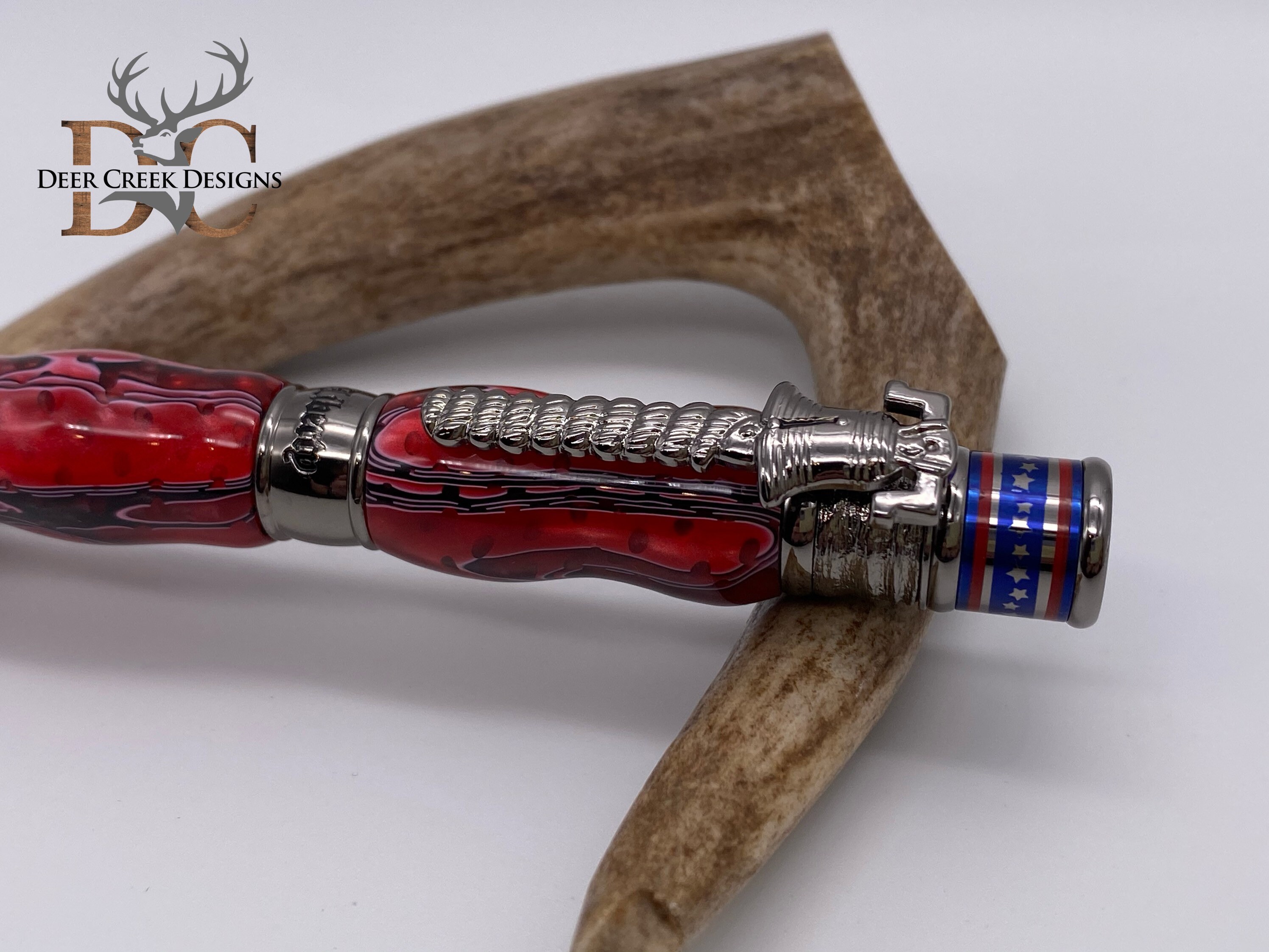 Crimson Red Acrylic Liberty Bell Gun Metal Finish Twist Style - Etsy