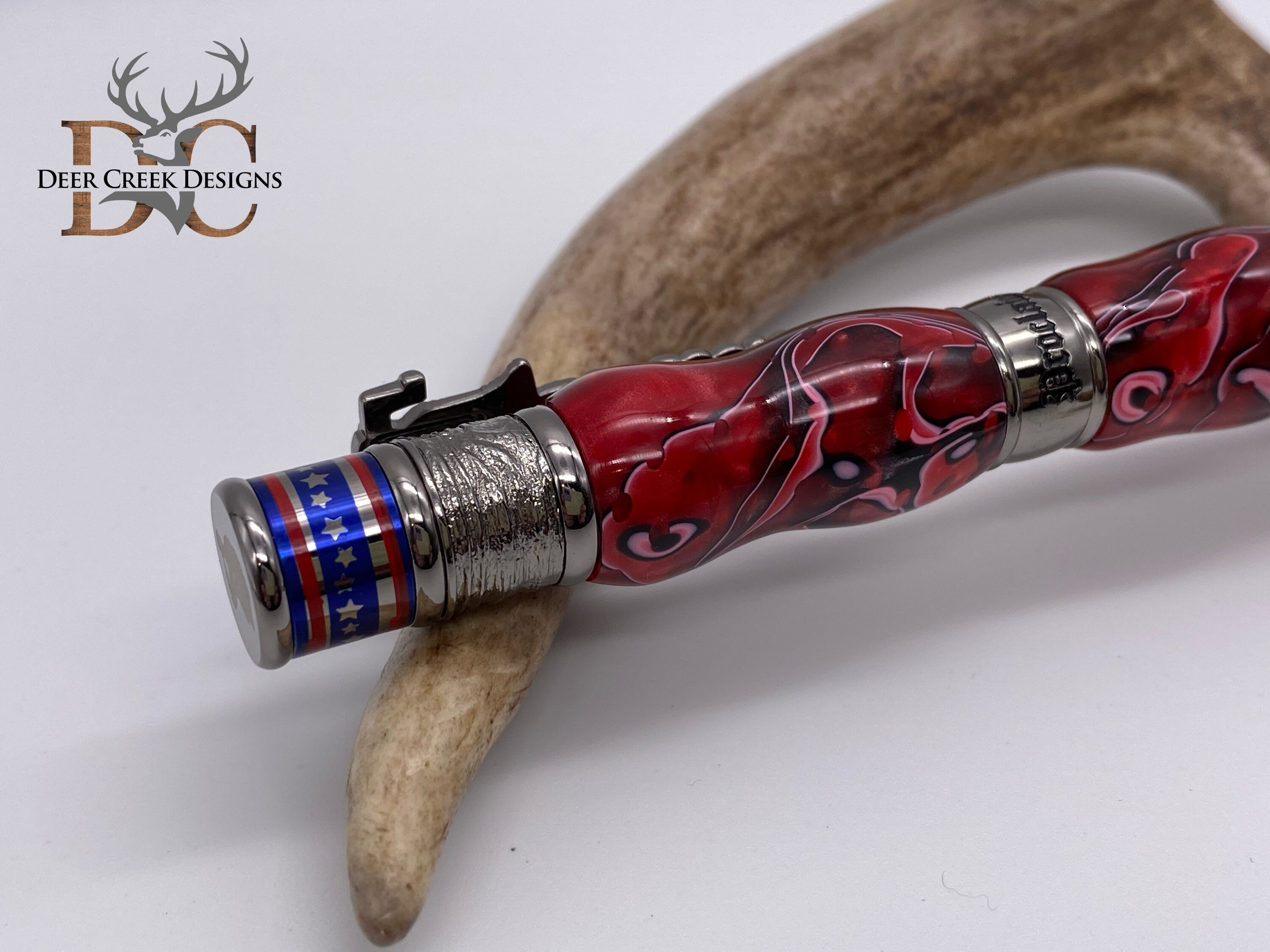 Crimson Red Acrylic Liberty Bell Gun Metal Finish Twist Style - Etsy