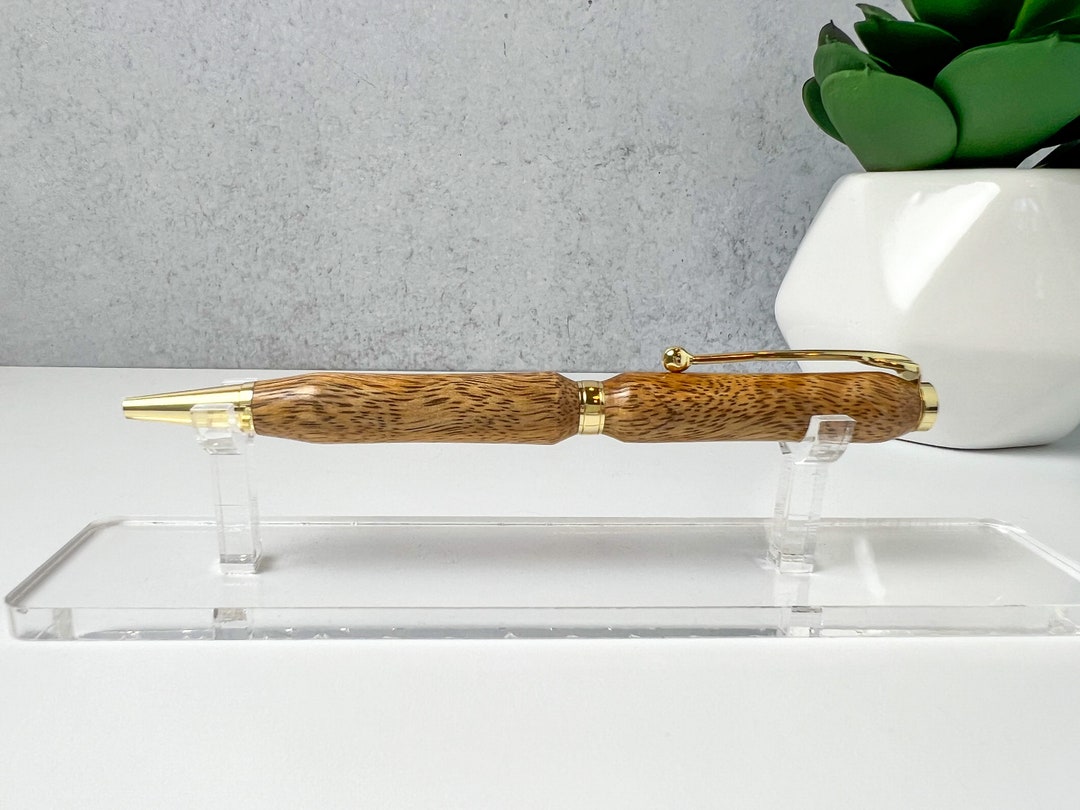 Highly Figured Mango (mangifera Indica) Brushed Gold Fancy Slimline ...