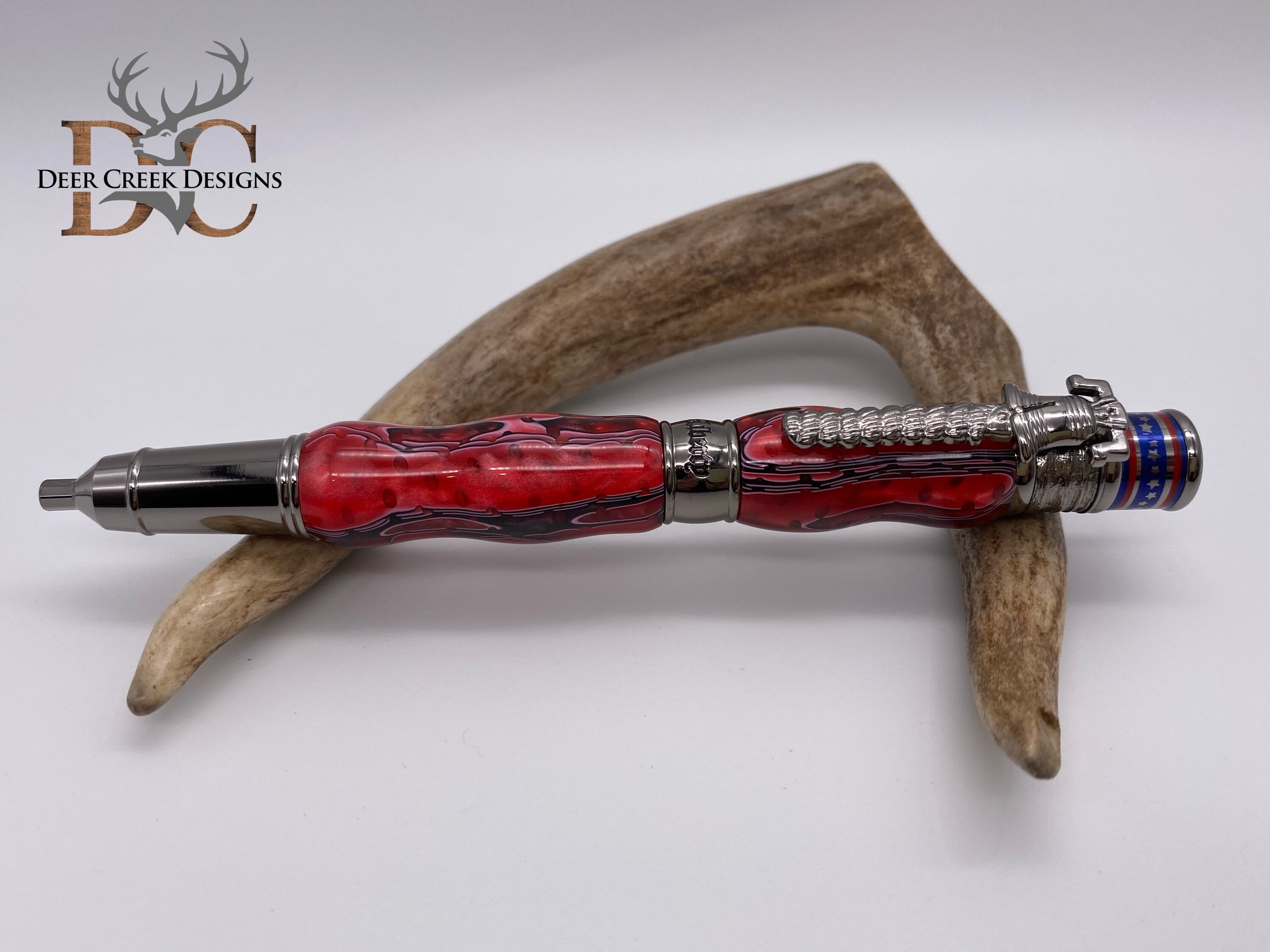 Crimson Red Acrylic Liberty Bell Gun Metal Finish Twist Style - Etsy