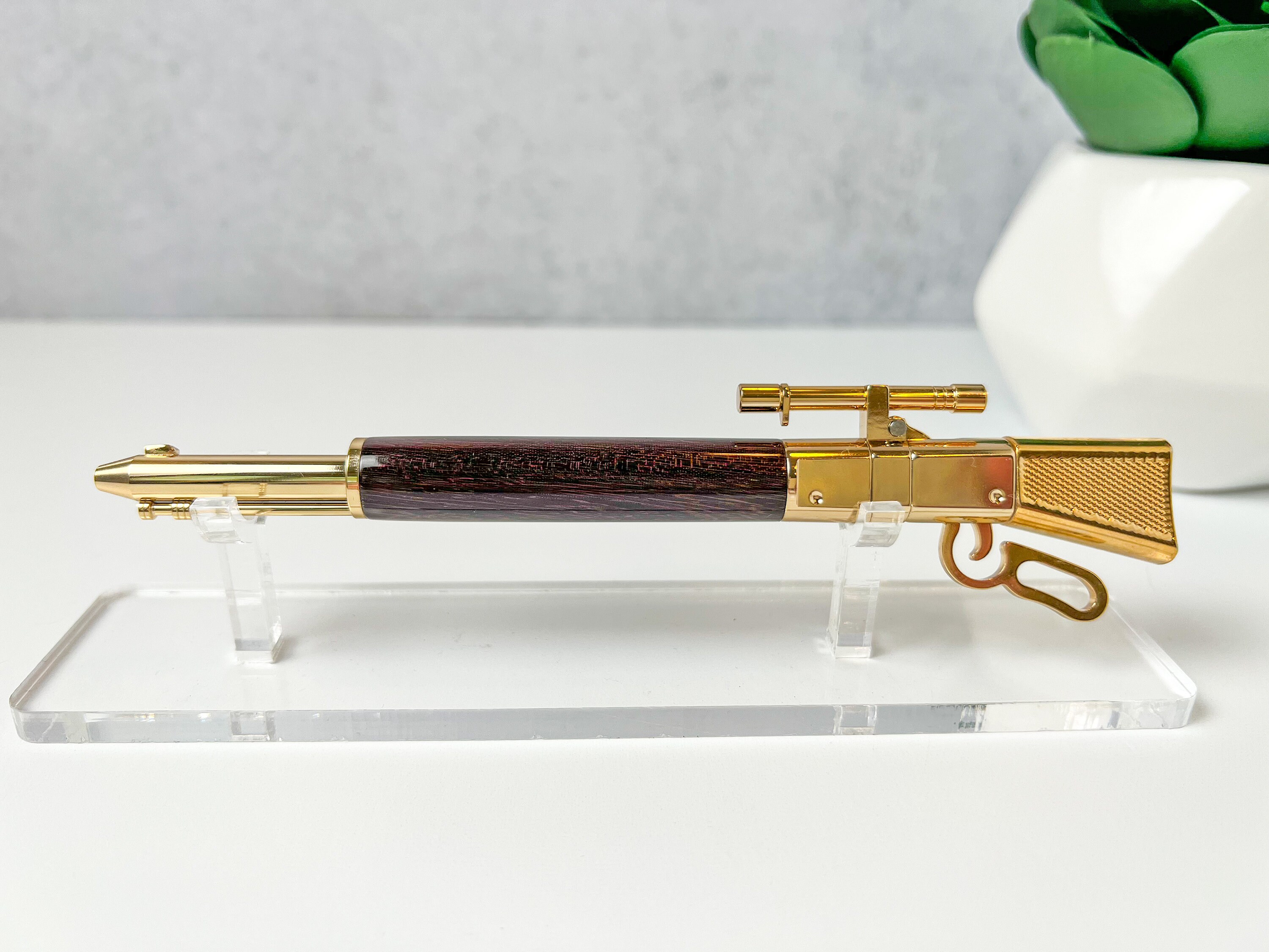 Brazilian Ebony swartzia Panacoco Realistic Lever Action Rifle Handmade ...