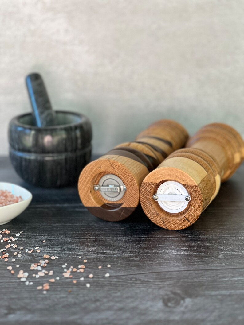 8 Oak-walnut-maple Professional Gourmet Fresh Ground Pepper & Salt ...