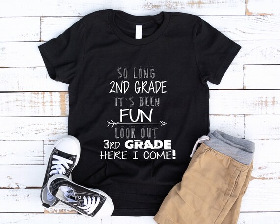 Back to School First Day of School. so Long 2nd Grade - Etsy