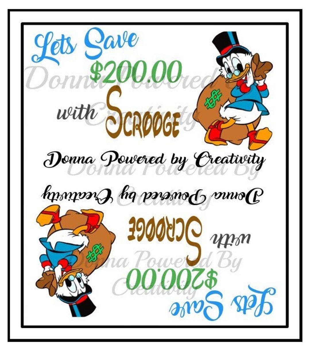 Donna Powered by Creativity ENVELOPE Lets Save 200.00 With Scrooge ...