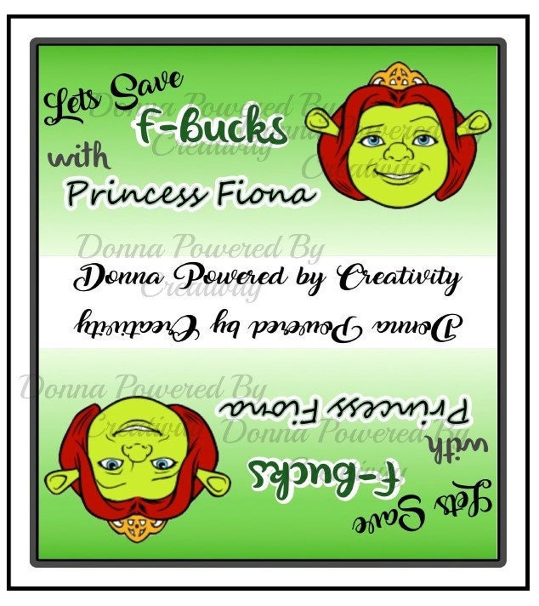 Donna Powered by Creativity Lets Save F-BUCKS Fiona ENVELOPE Saving ...