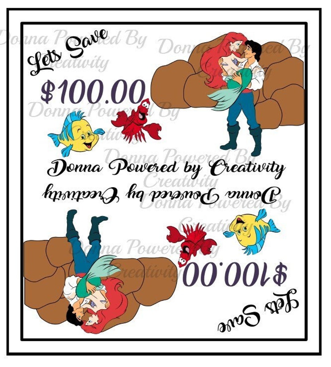 Donna Powered by Creativity Lets Save ENVELOPE Little Mermaid Saving ...