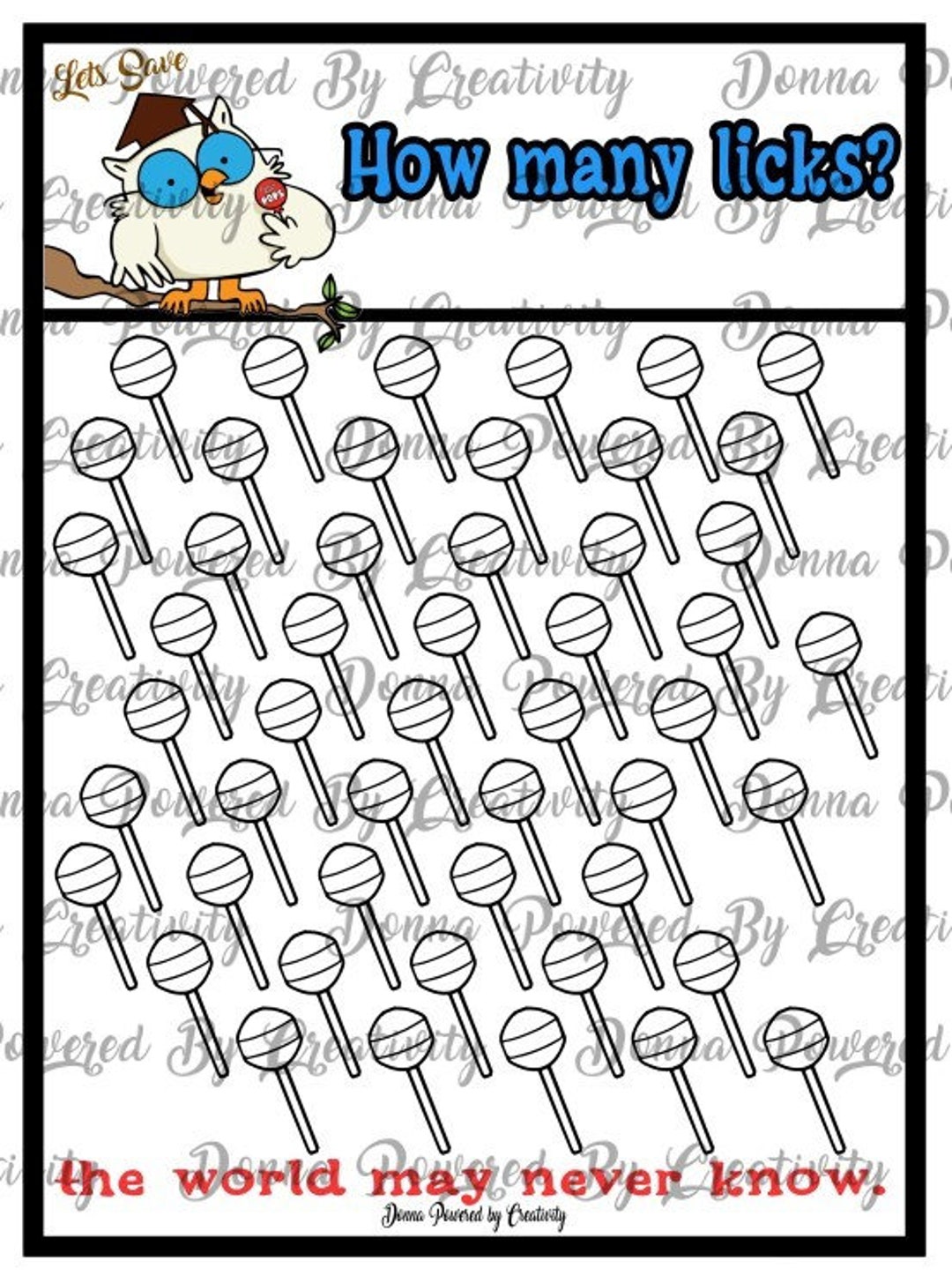 Tootsie Pop Savings Challenge - Etsy