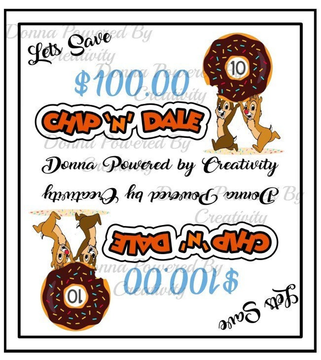 Donna Powered by Creativity Lets Save ENVELOPE Chip N Dale Donut Saving ...