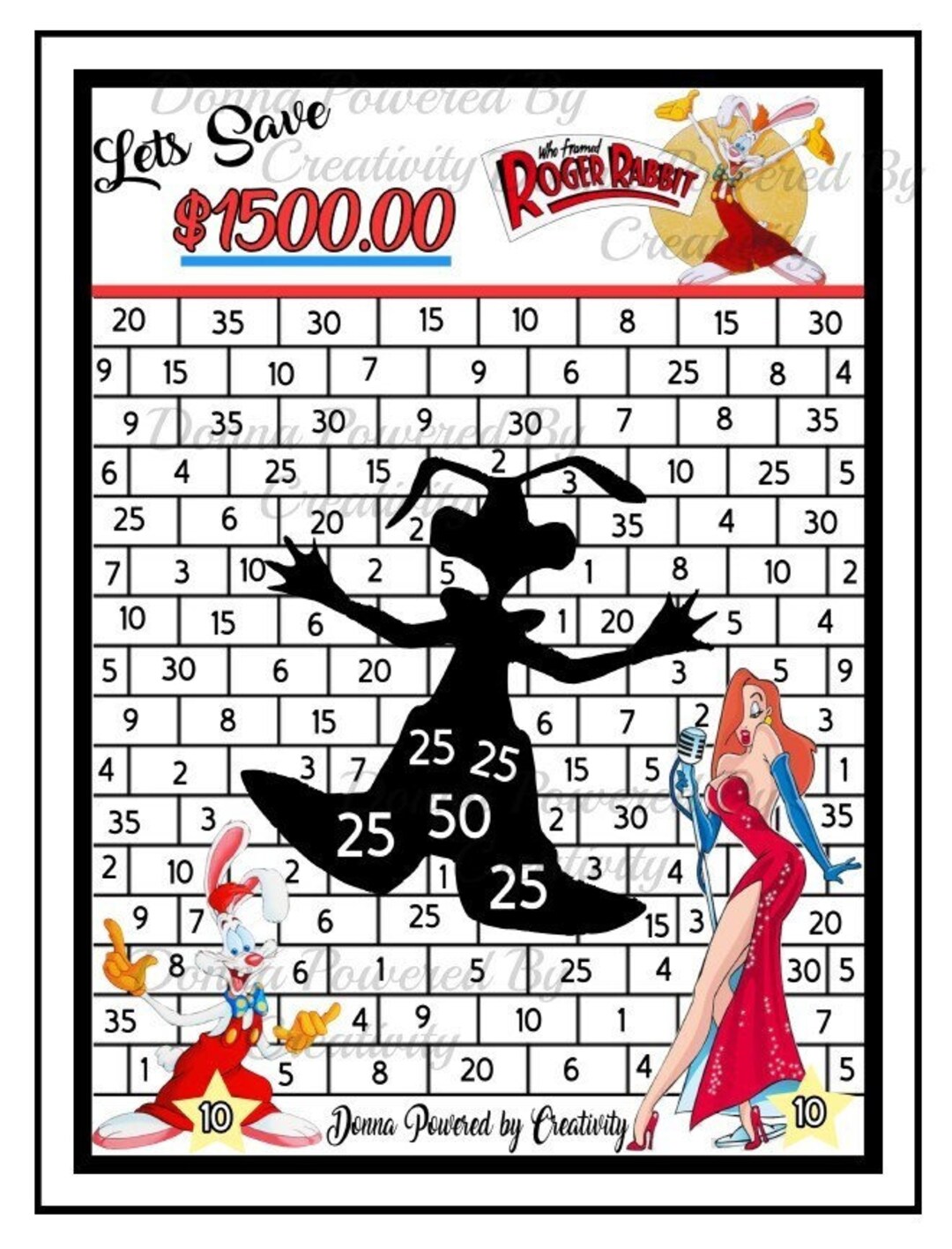 Donna Powered by Creativity Lets Save for R Saving Challenge Roger ...