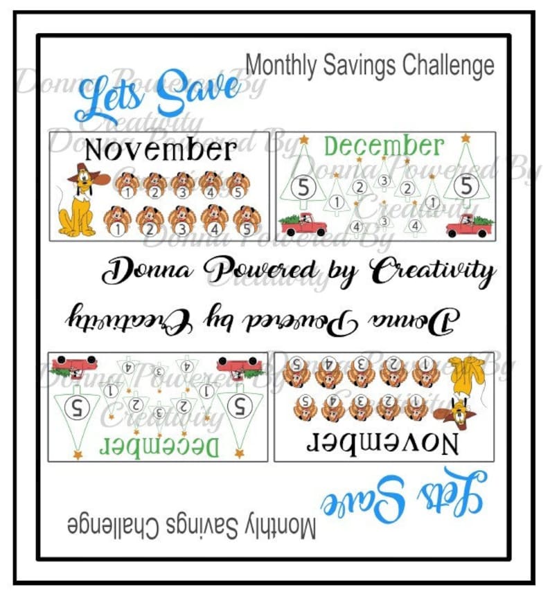 Donna Powered by Creativity Lets Save Monthly Savings Challenge 12 ...