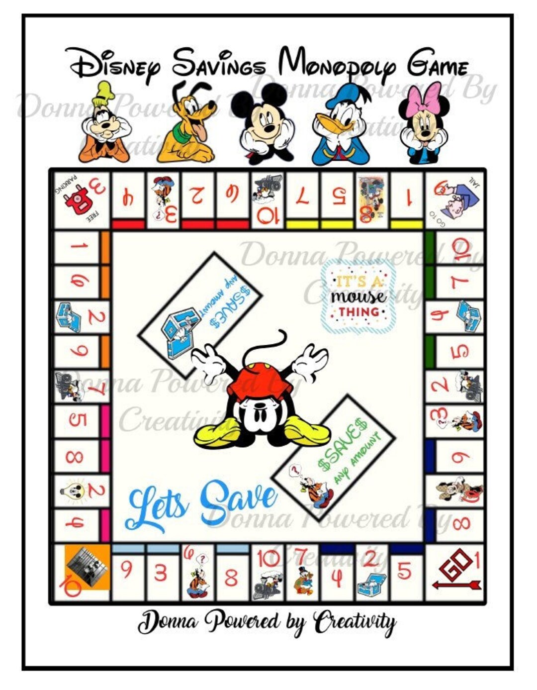 Donna Powered by Creativity Lets Save Saveopoly Monopoly Savings ...