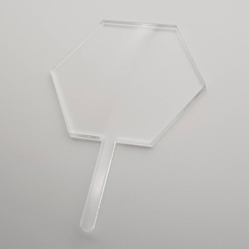 3mm Thick Acrylic Cake Topper Hexagon Shape Acrylic Cake Topper Blank Party Supplies Paper