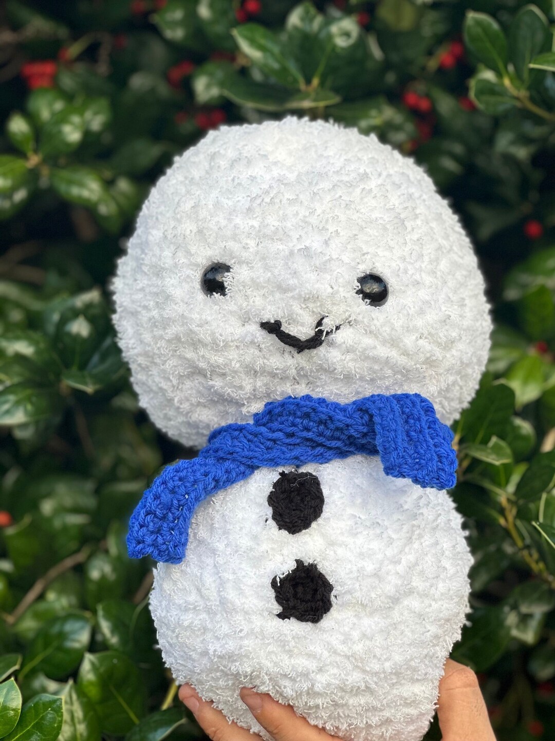 Chilly Frost Fluffy Snowman - Etsy