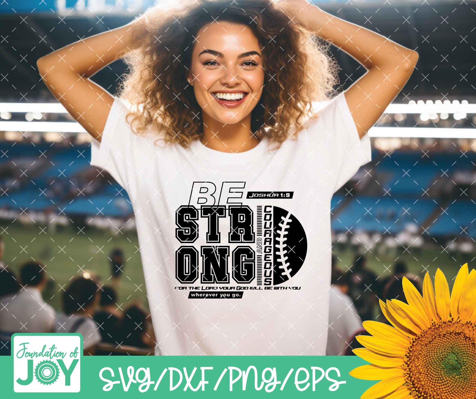 Be Strong and Courageous Svg, Baseball Png, Christian Sports Svg ...