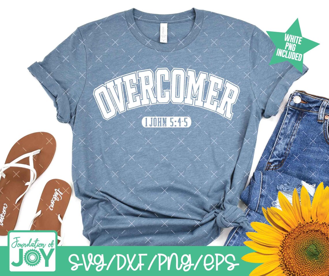 Overcomer Svg, Bible Verse Png, Varsity Lettering, Jersey Lettering ...