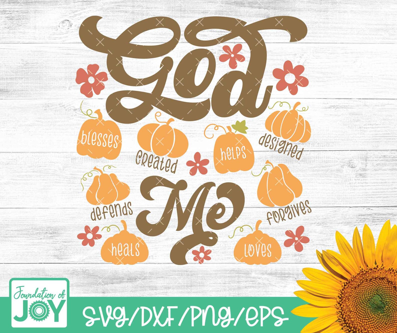 Groovy Christian Fall Design, God Says Svg, Religious Autumn Svg, Retro ...