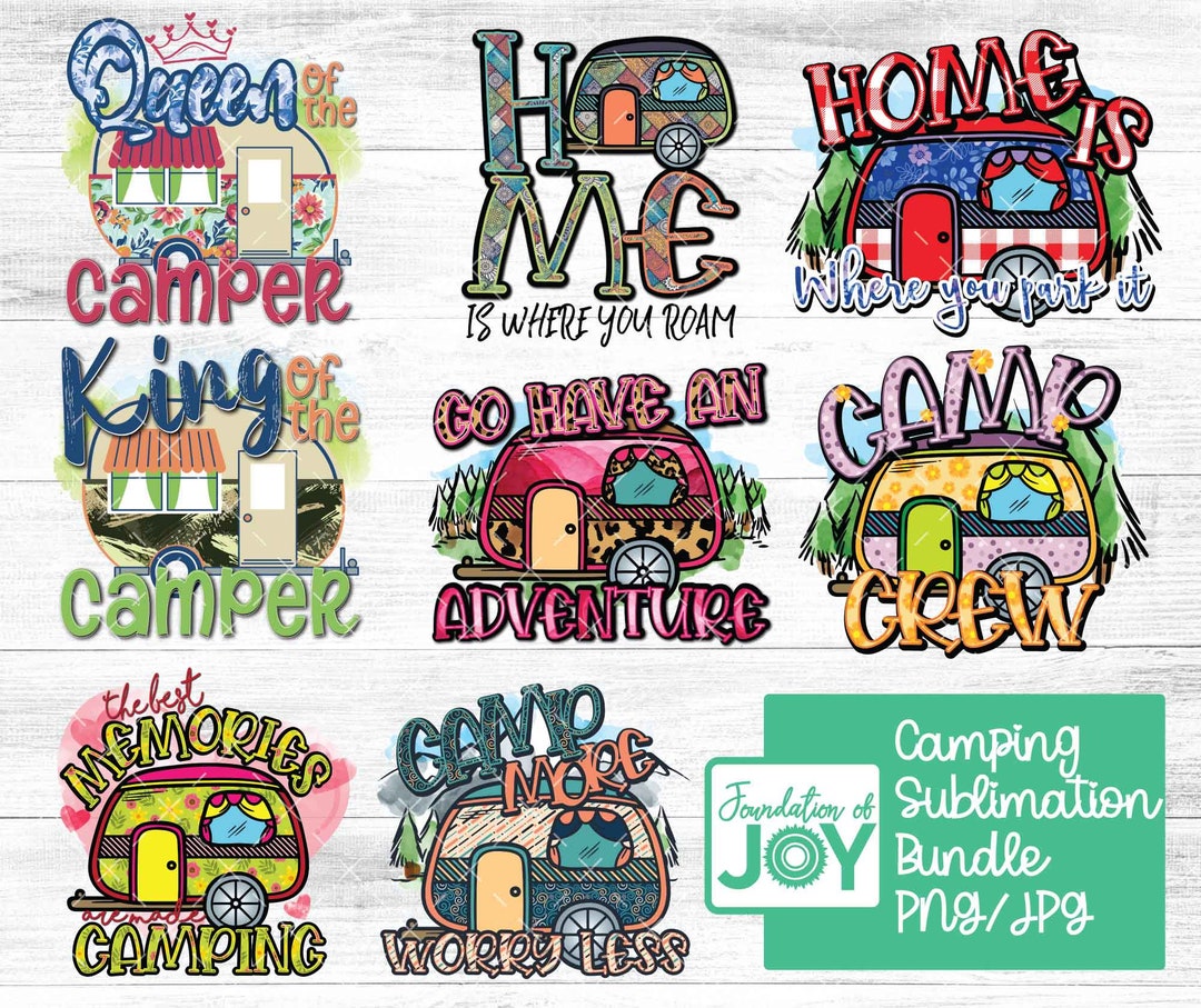 Camping Sublimation Bundle, Camper Sublimation, Camper Bundle, Camping ...