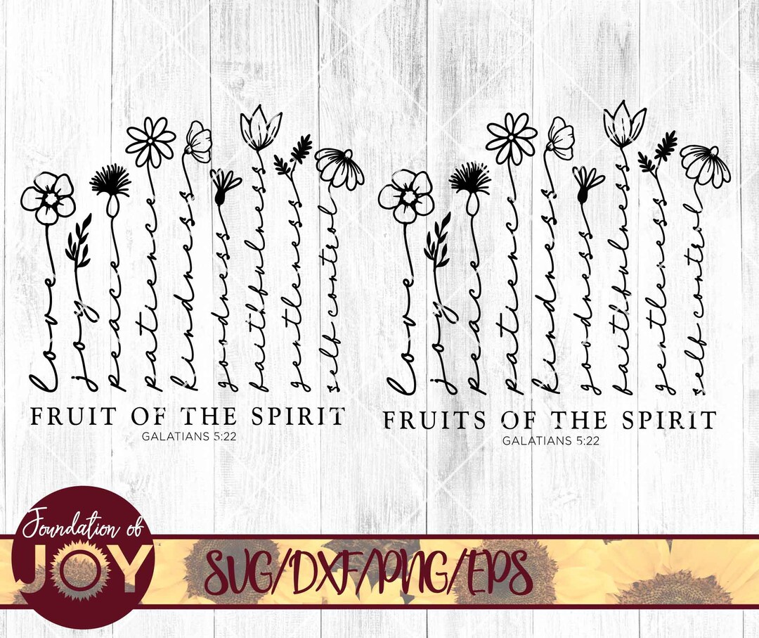 Fruits of the Spirit Svg Wildflowers Svg Bible Verse Svg - Etsy