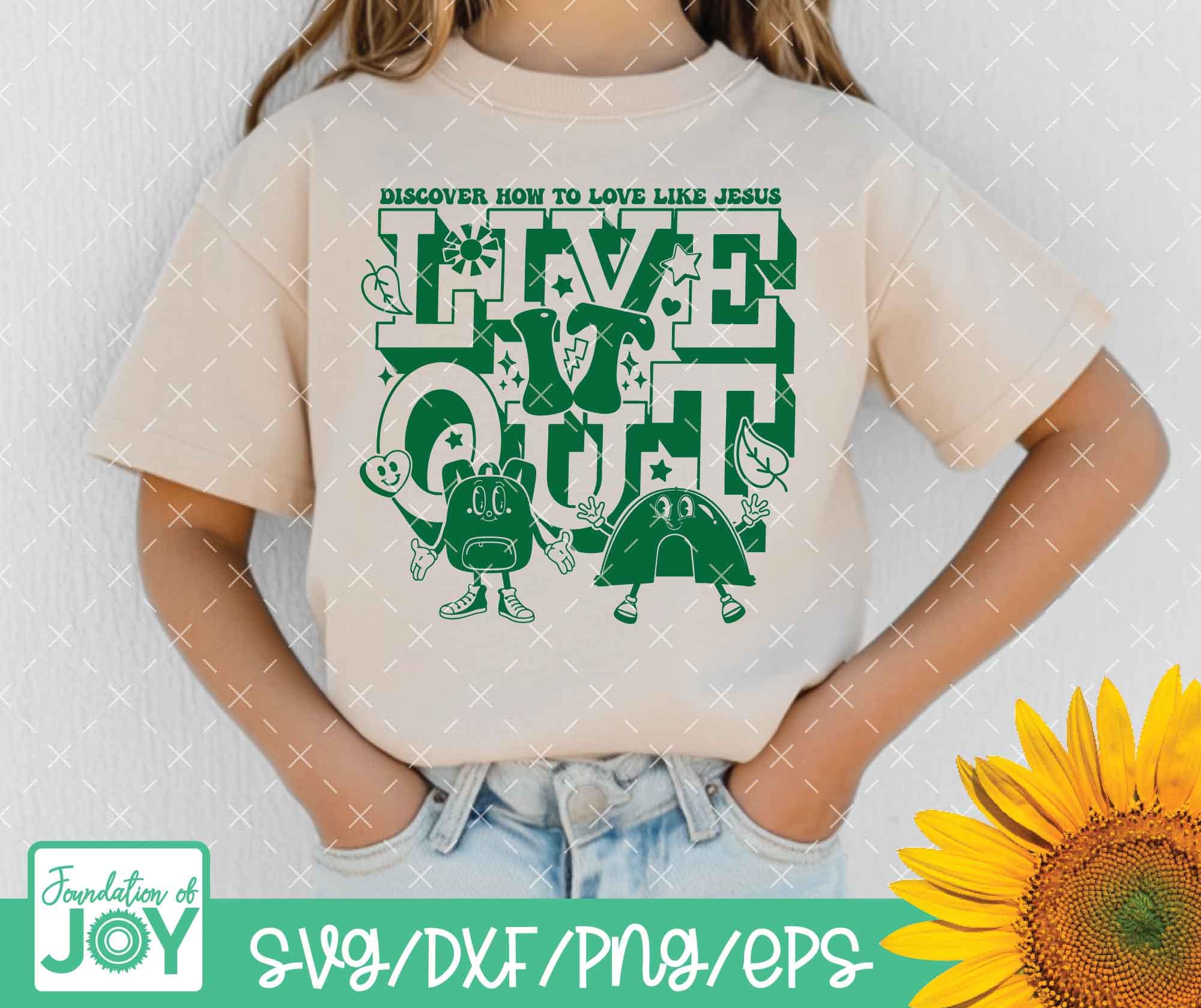 Live It Out Svg, Vacation Bible School Svg, VBS 2025, Love Like Jesus ...
