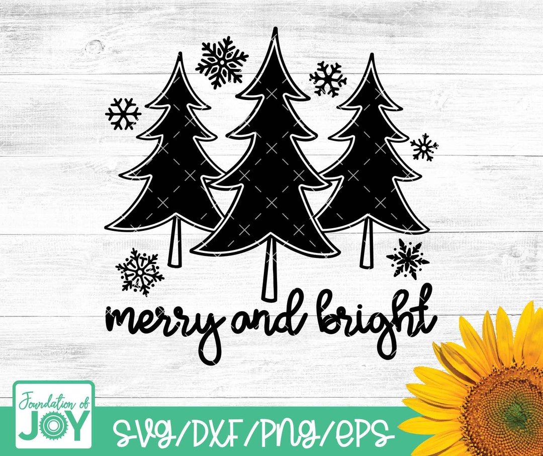 Merry and Bright SVG, Glitter Sequin Bling, Christmas, Holiday, Sparkly ...