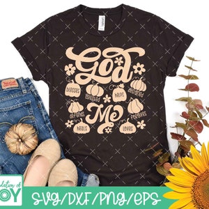 Groovy Christian Fall Design, God Says Svg, Religious Autumn Svg, Retro ...