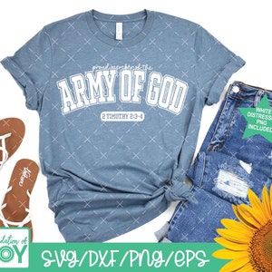 Army of God Svg, Christian Varsity Design, Bible Verse Svg, Jersey ...