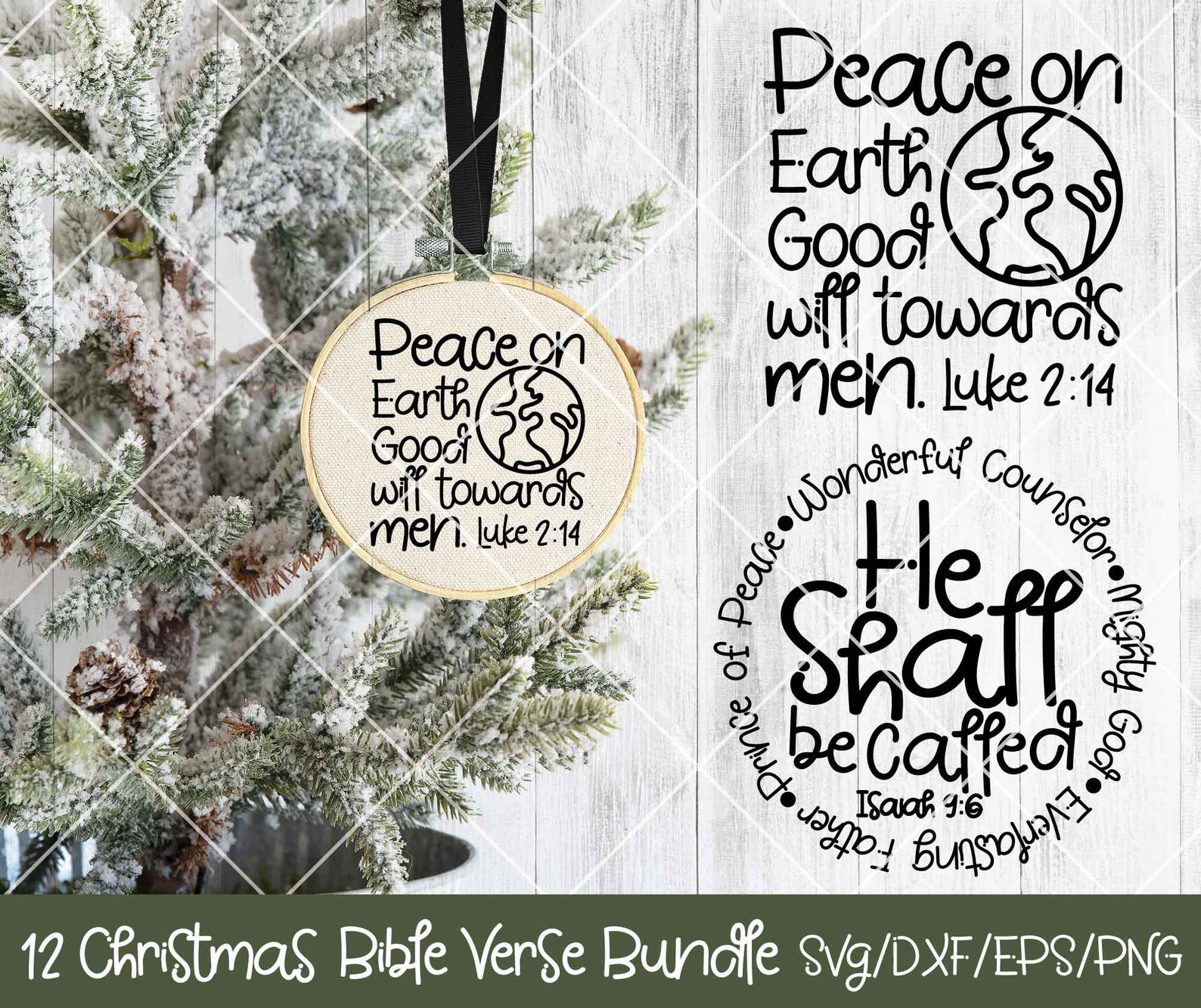 12 Christmas Bible Verse Bundle Bible Verse Ornaments Svg - Etsy