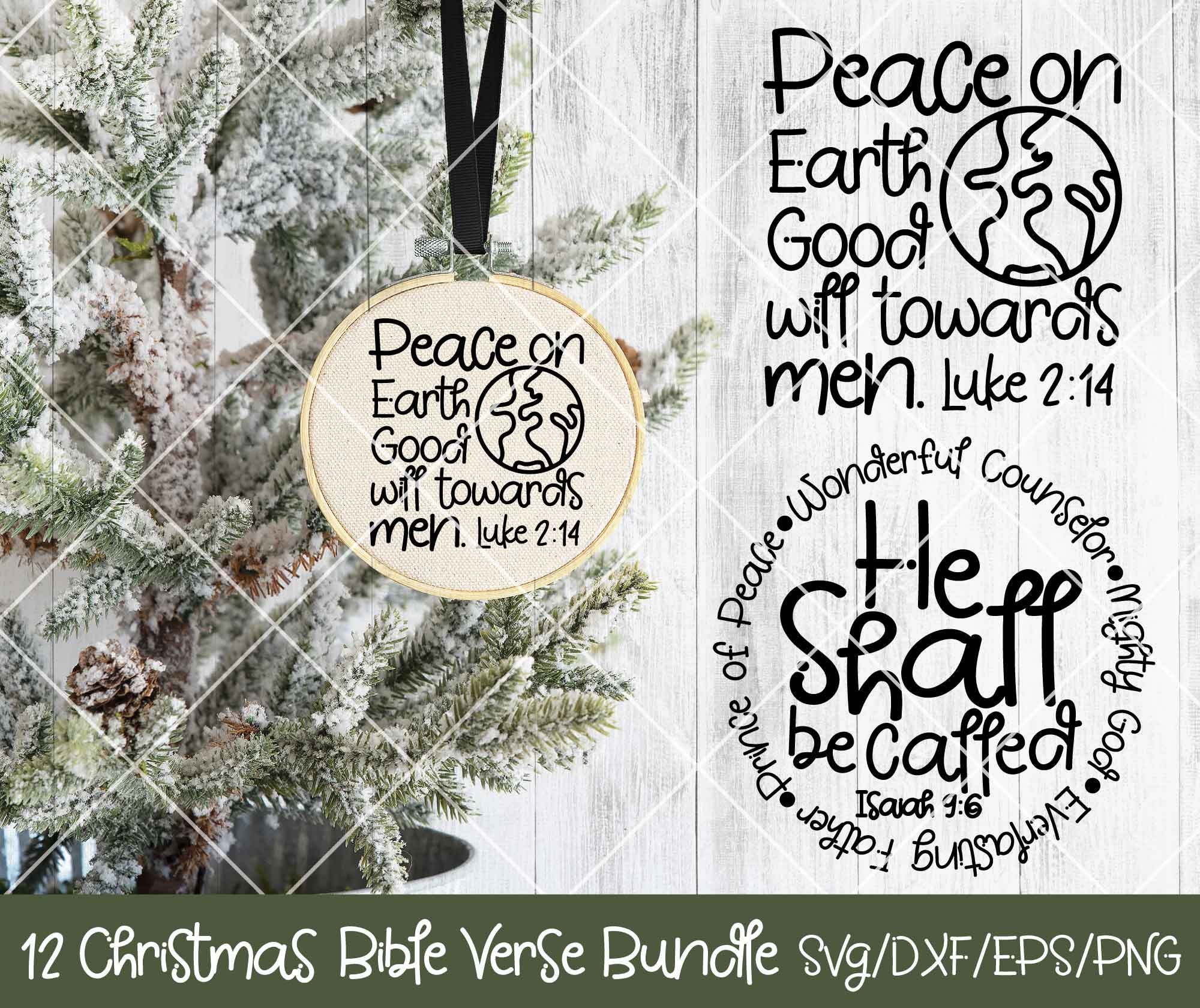 12 Christmas Bible Verse Bundle Bible Verse Ornaments Svg - Etsy
