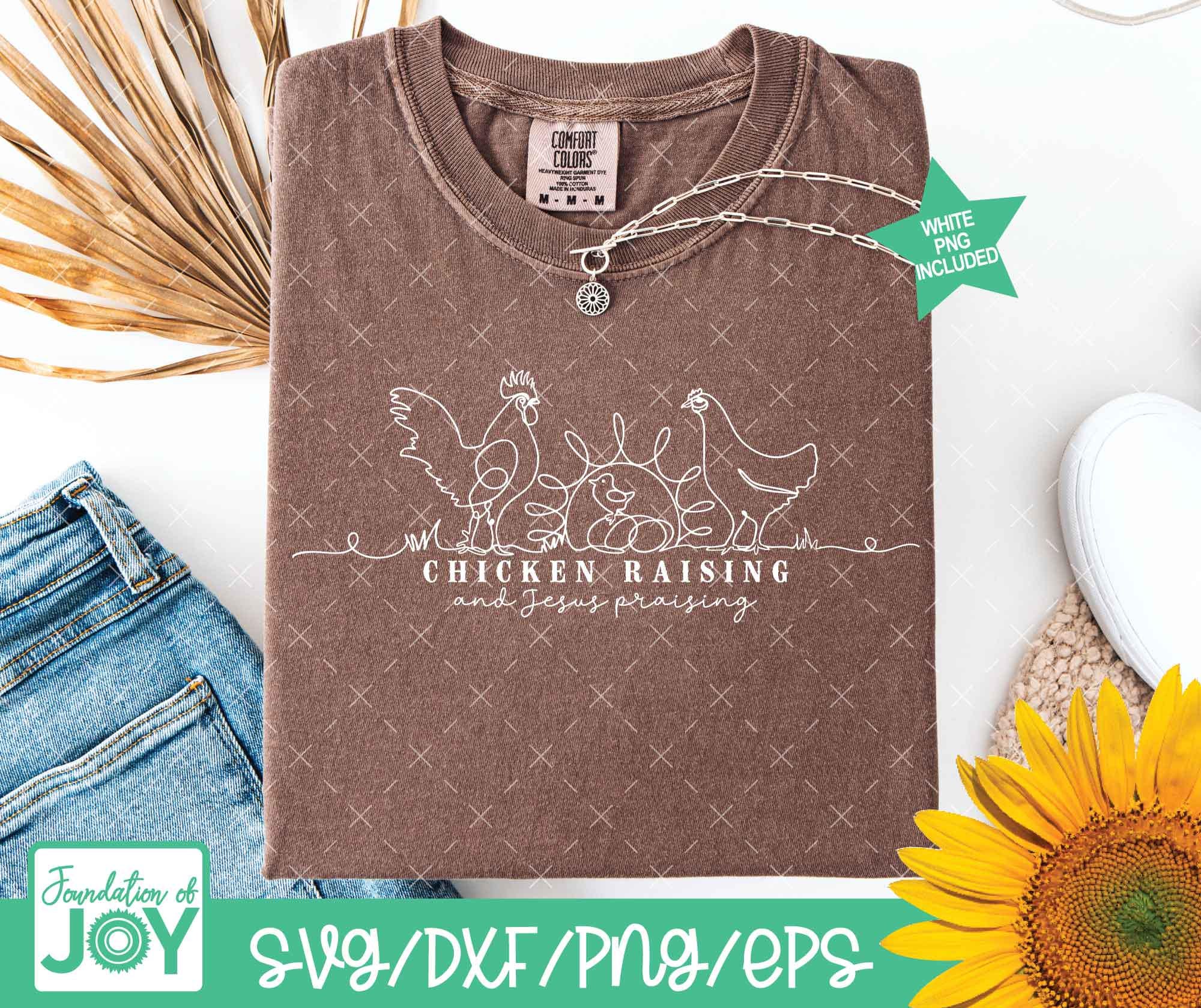 Chicken Raising & Jesus Praising Svg, Jesus Christian Faith Png, Trendy ...