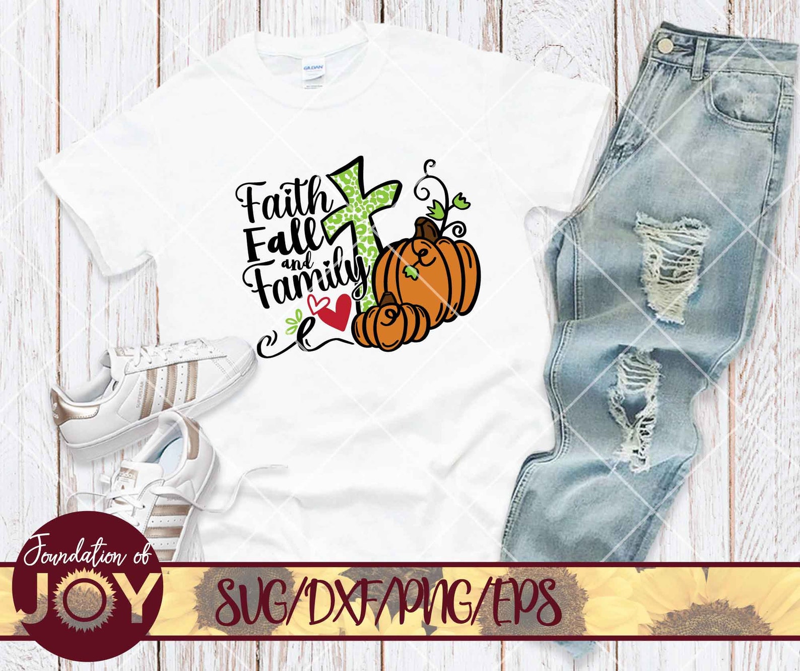 Faith Fall and Family Svg Christian Fall Svg Cross Svg - Etsy
