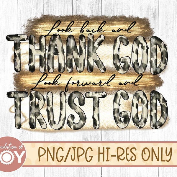 Look Back Thank God Look Forward and Trust God Wall Decal - Etsy