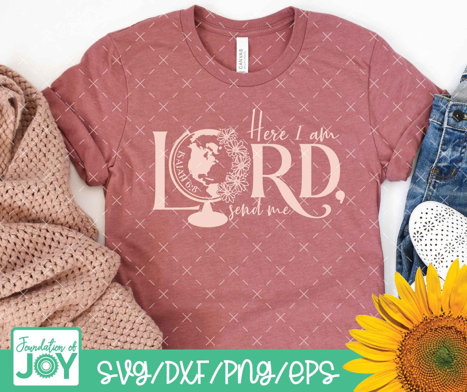 Here I Am Lord, Send Me, Missions Svg, Missionary Svg, Bible Verse Svg ...