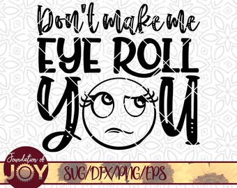 Eye Roll Emoji Svg - Etsy