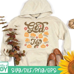 Groovy Christian Fall Design, God Says Svg, Religious Autumn Svg, Retro ...