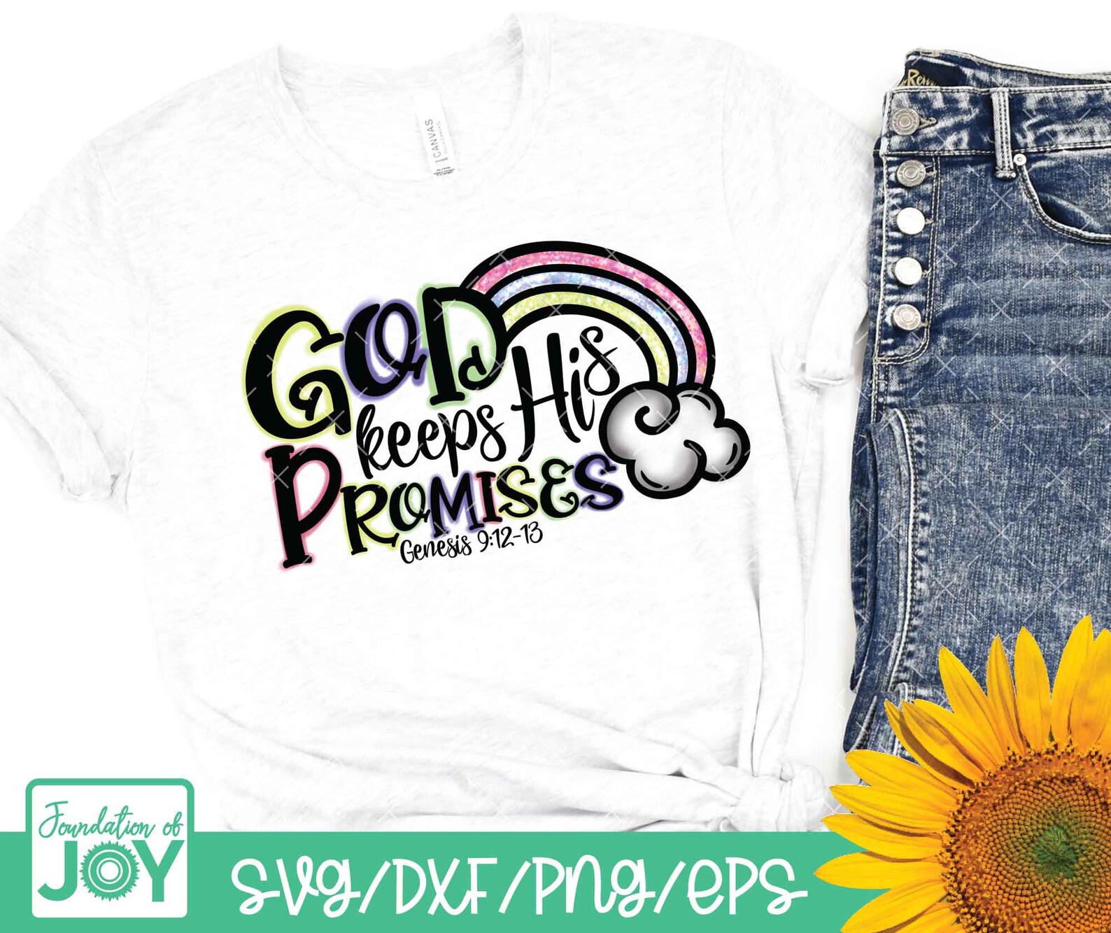 God Keeps His Promises Svg, Promises Svg, Rainbow Svg, Religious Svg ...