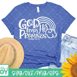 God Keeps His Promises Svg, Promises Svg, Rainbow Svg, Religious Svg ...