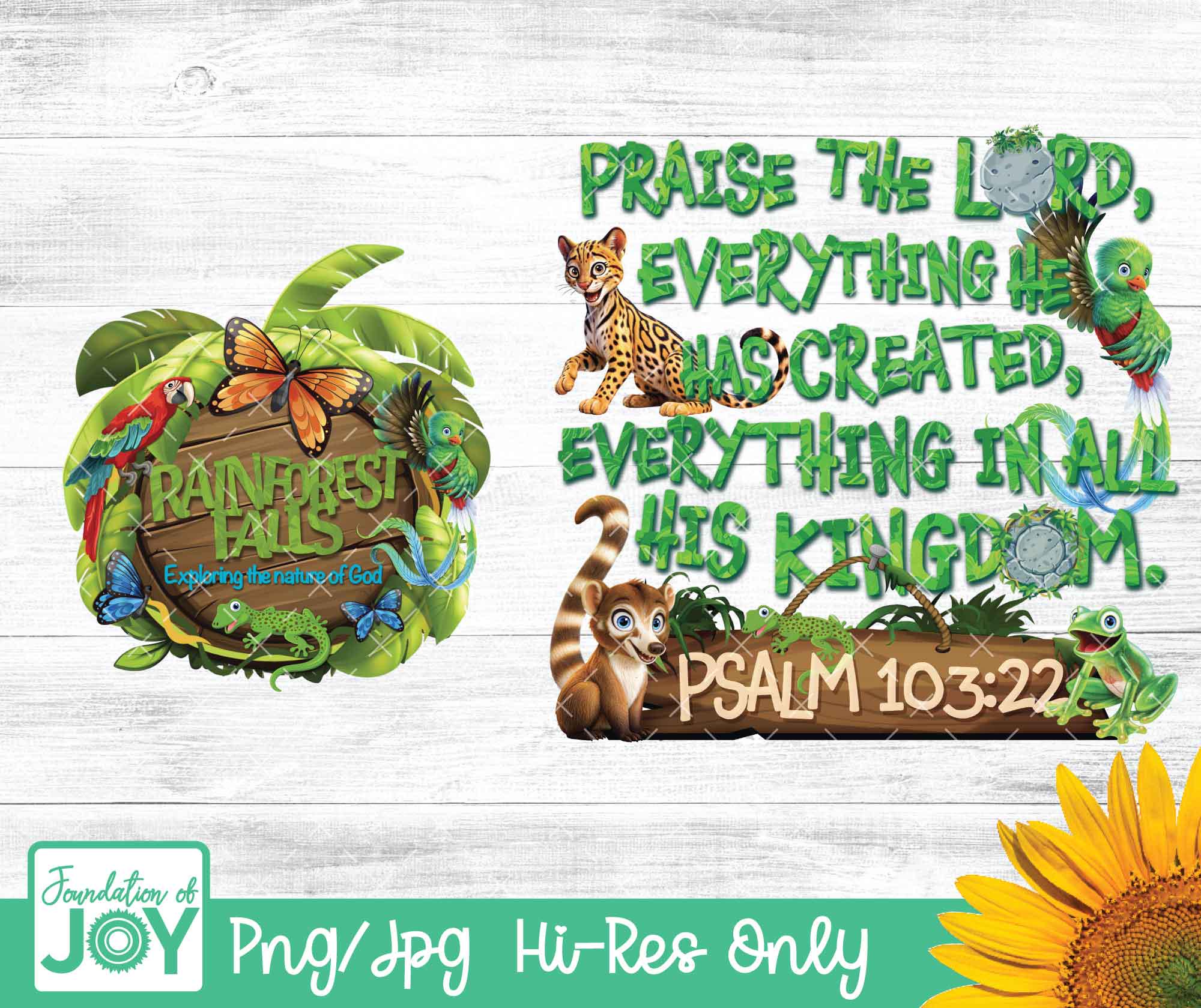 Rainforest Falls Sublimation Png, Vacation Bible School, 2026, VBS Png ...