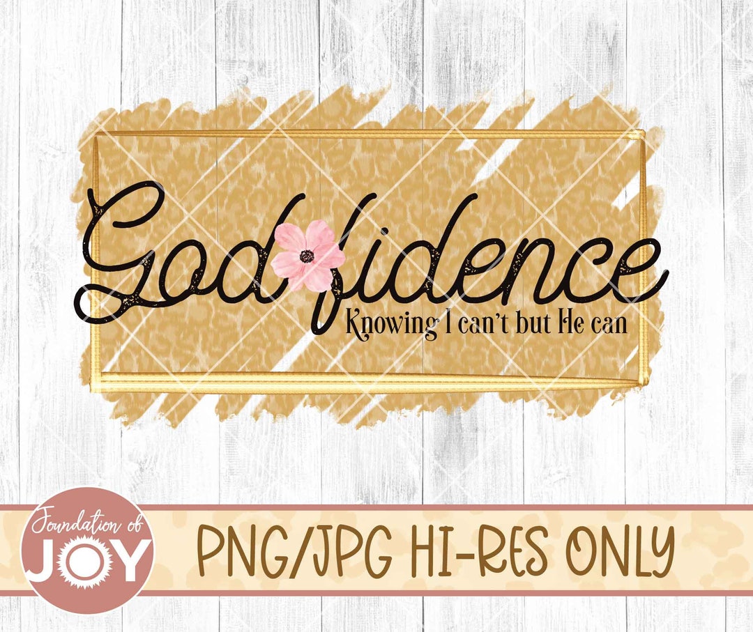 Godfidence Leopard Print PNG File, Sublimation Designs, Sublimation ...