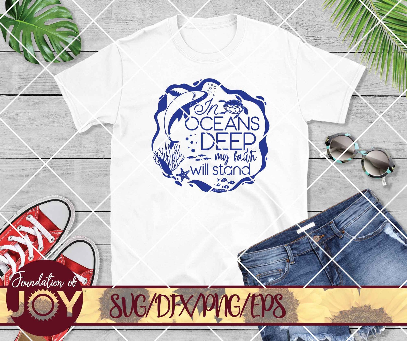 In Oceans Deep My Faith Will Stand Svg Christian Song Svg - Etsy