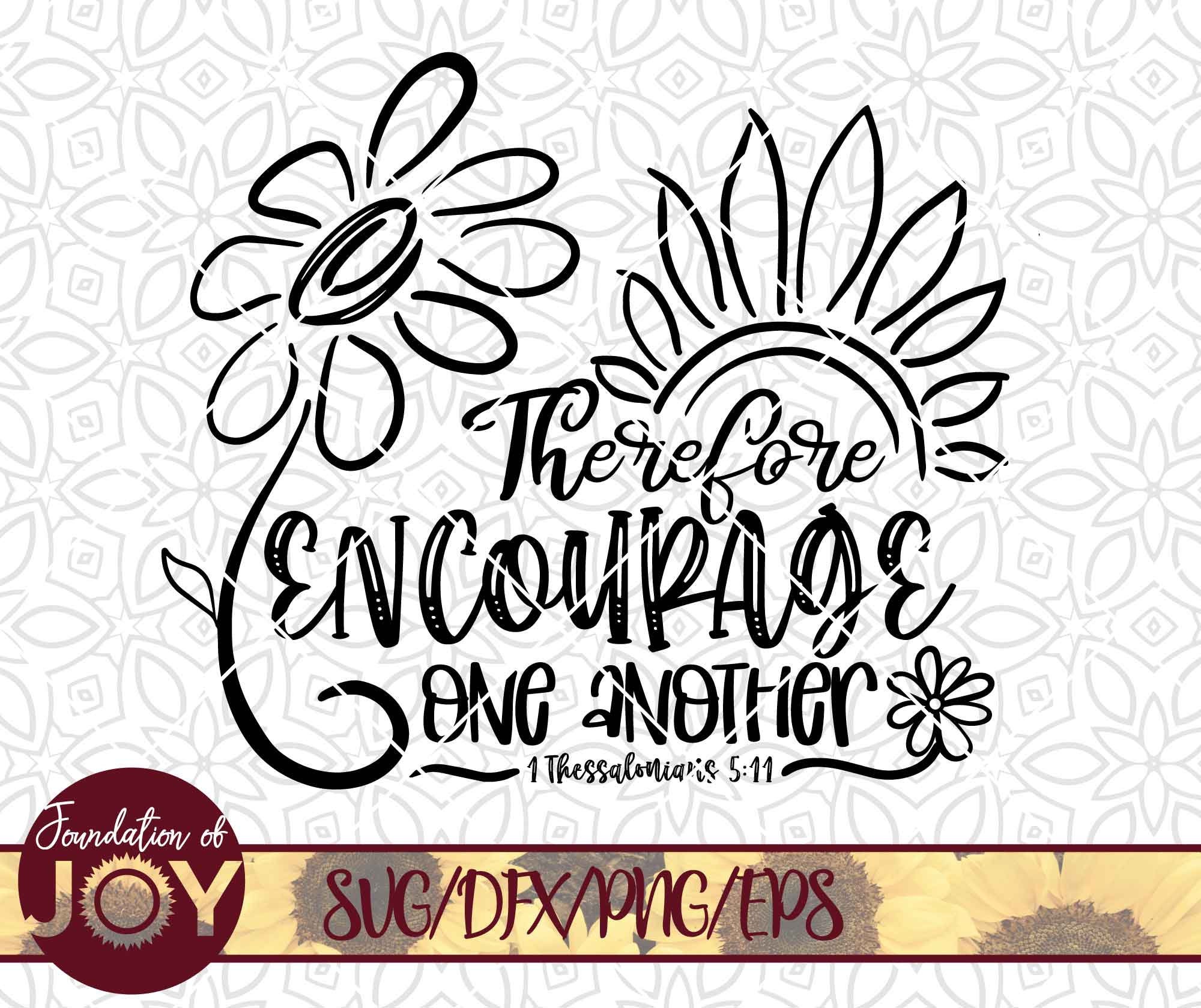 Encourage one another svg Christian svg Bible verse svg | Etsy