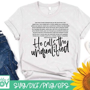 He Called the Unqualified Svg, Christian Svg, Faiths Vg, Bible Quotes ...